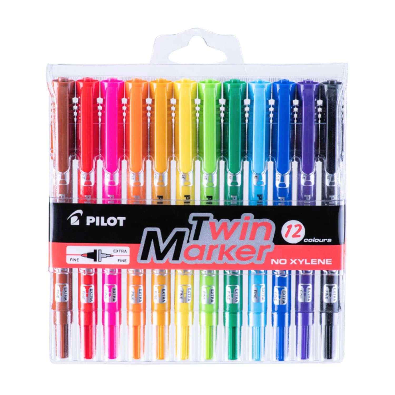 Marcadores Pilot Doble Punta 12 Colores | Librería Arquipunto
